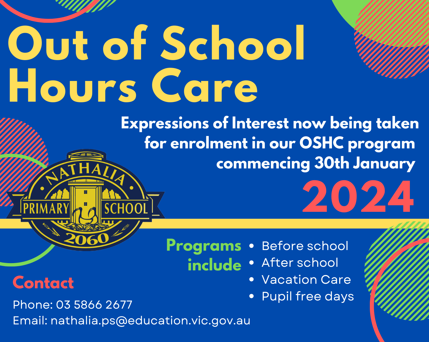 OSHC - Expressions of Interest